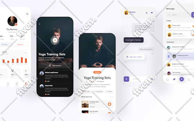 Do minimal mobile app ui ux design using figma or xd by Ahmed_hive | Fiverr